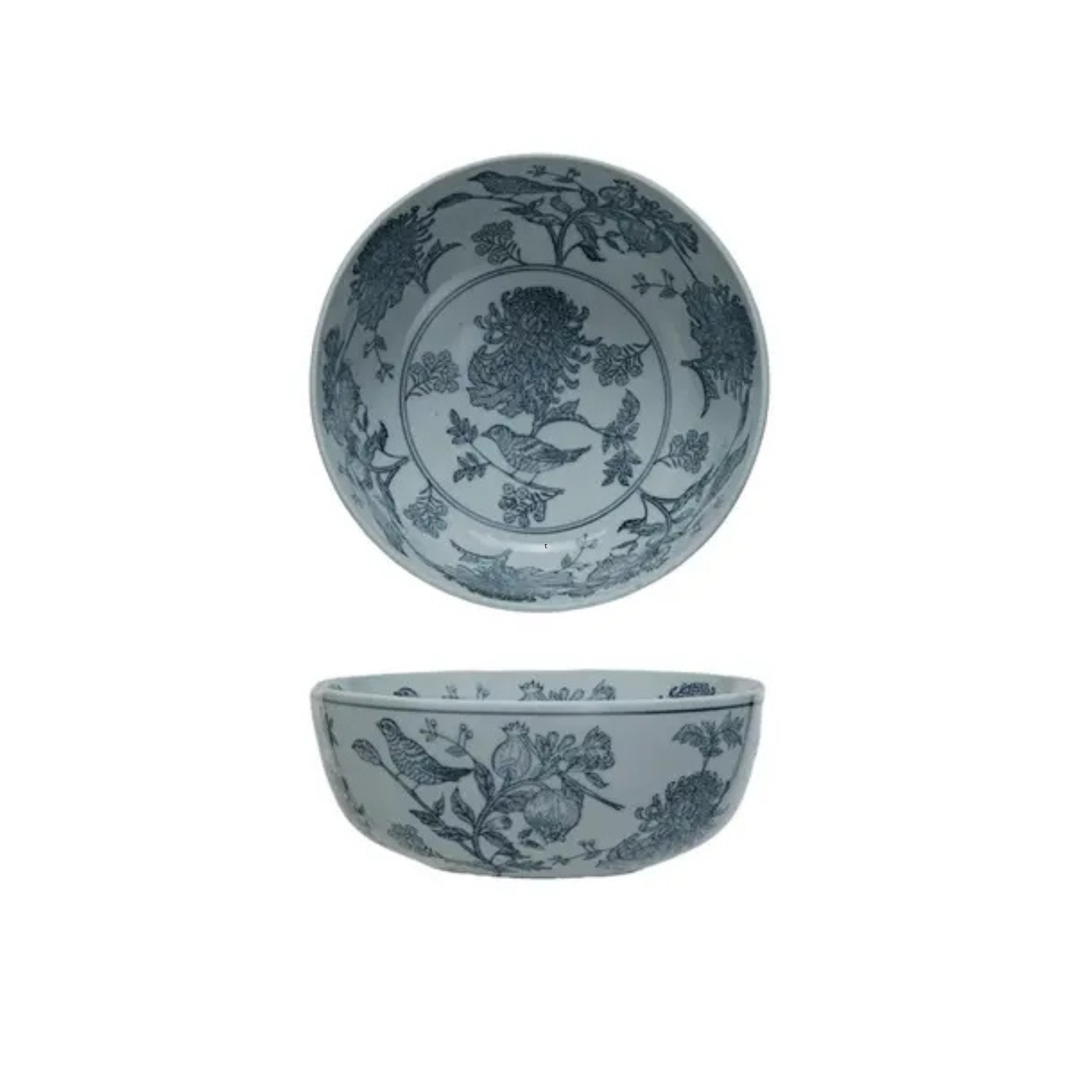 Hand-Stamped Stoneware Bowl – BARAN HOME